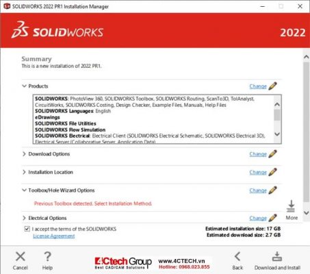 Download Solidworks 2022 Full - Hướng dẫn cài đặt chi tiết