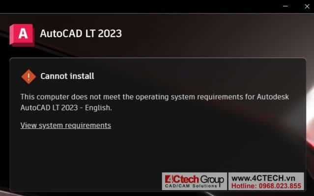 Khắc phục Lỗi cài AutoCAD 2023: Cannot install 100% thành công Khắc phục Lỗi cài AutoCAD 2023: Cannot install 100% thành công